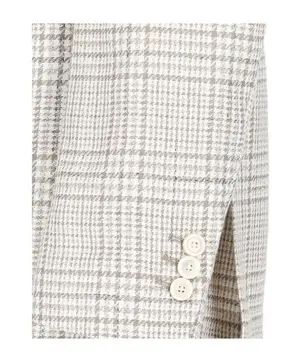 LARDINI Single-breasted Checked Blazer - Beige