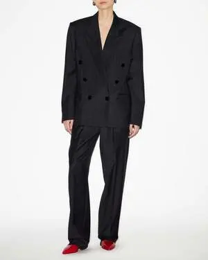 Isabel Marant Étoile Liska Pleated Trousers - Anthracite