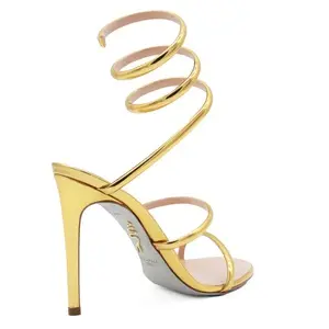 Rene Caovilla Cleo Spiral Strap Stiletto Sandals