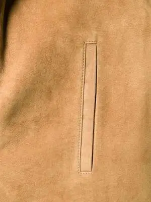 Saint Laurent Fur Lined Hooded Zip Coat