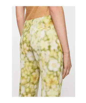 Acne Studios Abstract Floral Print Flared Trousers