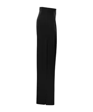 Max Mara Fiesta Silk Flared Trousers - Black