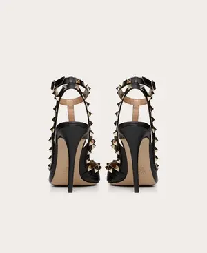 Valentino Garavani Rockstud Pointed Toe Caged Pumps - Black