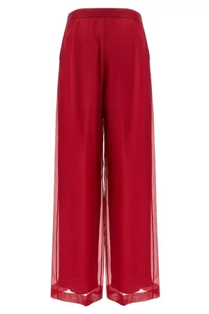 Max Mara Olivi Wide Leg Trousers - Red