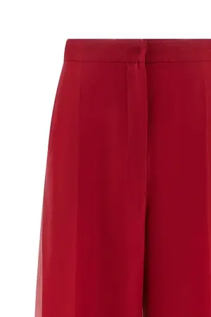 Max Mara Olivi Wide Leg Trousers - Red