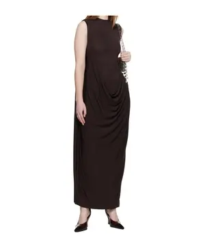 JEAN PAUL GAULTIER Long Draped Stretch Jersey Dress
