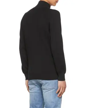 Brunello Cucinelli High Neck Knitted Pullover - Black