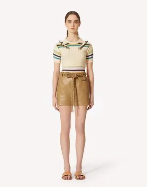 Red Valentino Braided Belt Shorts