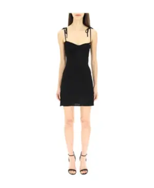 Off-White Spaghetti Strap Mini Dress