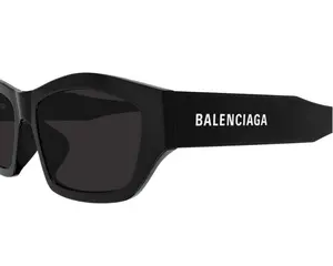 Balenciaga Geometric Frame Sunglasses - Black