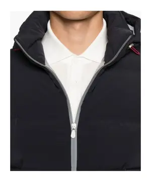 Brunello Cucinelli Hooded Quilted Zip-up Jacket - Blue