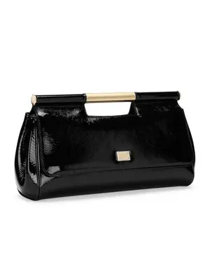 Dolce & Gabbana Logo Plaque Clutch Bag - Black