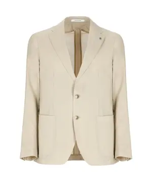 Tagliatore Brooch Detailed Straight Hem Tailored Blazer