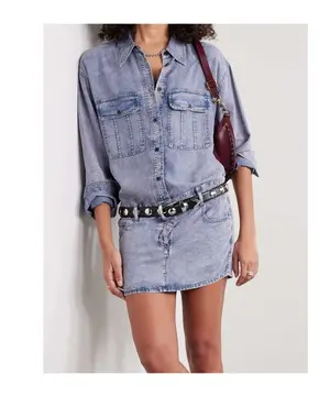Isabel Marant Étoile Long-sleeved Denim Shirt Dress
