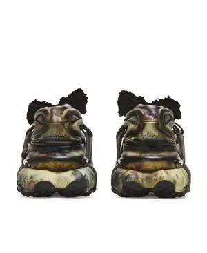 Balmain Printed Neoprene And Leather Unicorn Trainers - Black