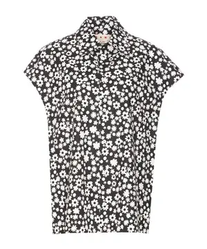 Marni Floral Print Cap Sleeve Shirt