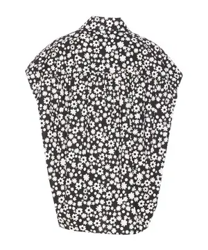Marni Floral Print Cap Sleeve Shirt