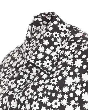 Marni Floral Print Cap Sleeve Shirt