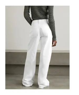 RE/DONE Palazzo Frayed Mid-rise Wide-leg Jeans