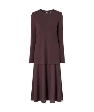 JIL SANDER Layered Jersey Maxi Dress