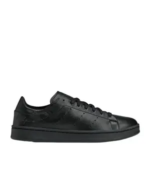 Y3 Stan Smith Lace Up Leather Sneakers - Black