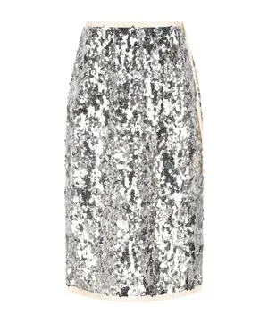 Prada Sequin-embellished Side-tie Midi Skirt