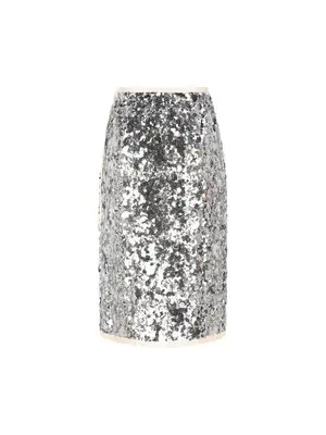 Prada Sequin-embellished Side-tie Midi Skirt