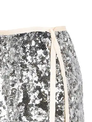 Prada Sequin-embellished Side-tie Midi Skirt