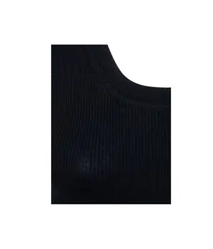 P.a.r.o.s.h Fine-ribbed Scoop Neck Tank Top - Black