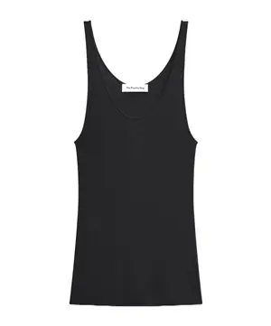 THE FRANKIE SHOP Rivo Ribbed Knit Tank Top - Black