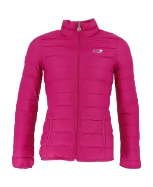 EA7 Quilted Down Jacket With Logo Detail