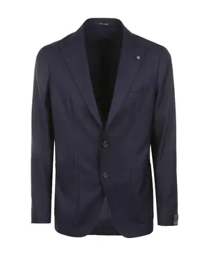 Tagliatore Single-breasted Patch-pocket Blazer - Black