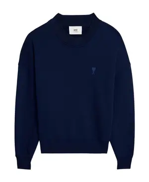 Ami De Coeur Embroidered Crewneck Sweatshirt - Blue