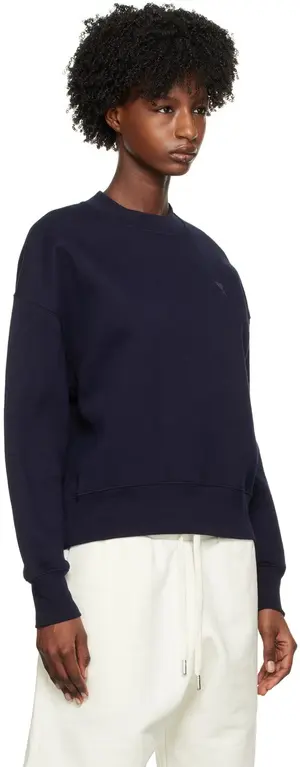 Ami De Coeur Embroidered Crewneck Sweatshirt - Blue