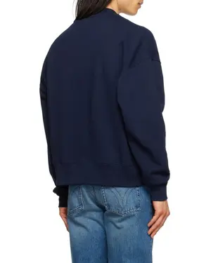 Ami De Coeur Embroidered Crewneck Sweatshirt - Blue