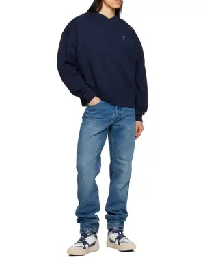 Ami De Coeur Embroidered Crewneck Sweatshirt - Blue