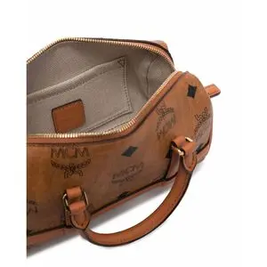 Mcm Classic Logo Printed Shoulder Bag