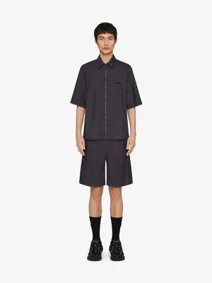 Givenchy Logo Patch Short-sleeved Shirt - Black