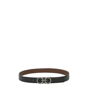 FERRAGAMO Salvatore Ferragamo Gancini Belt Black/clay