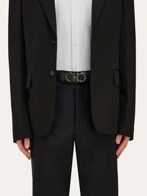 FERRAGAMO Gancini Belt - Black/clay