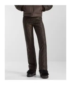 Fendi Ff Jacquard High-waist Ski Trousers