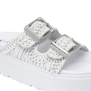 Casadei Double-strap Slip-on Platform Sandals - White