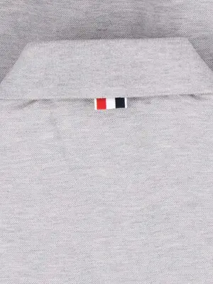Thom Browne Rwb Pocket Trim Polo Shirt - Light Gray