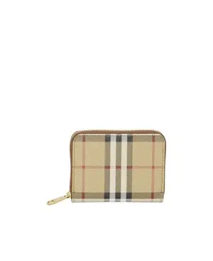 Burberry Vintage Check Zipped Wallet - Nude