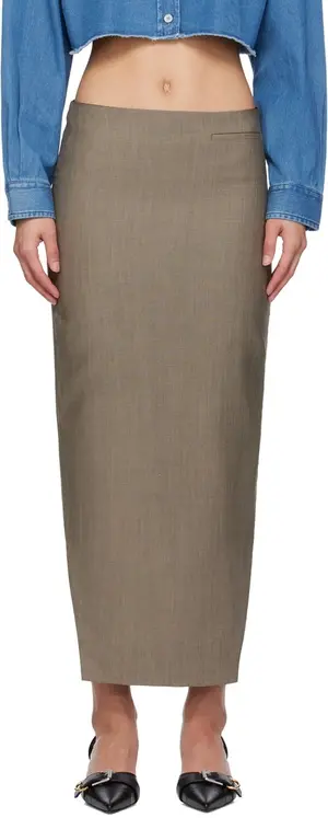 Givenchy High-low Hem Wool Skirt