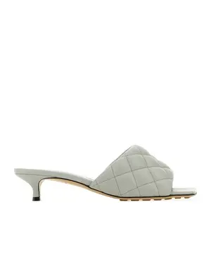 Bottega Veneta Padded Heeled Sandals - Gray