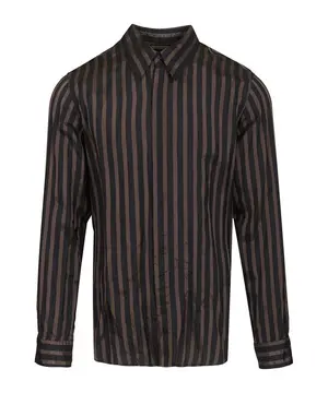 Dries Van Noten Striped Shirt - Black