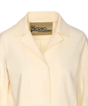Herno Single-breasted Long-sleeved Coat - Nude