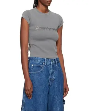 Alexander Wang Logo Embellished Crewneck T-shirt