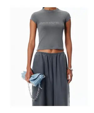 Alexander Wang Logo Embellished Crewneck T-shirt